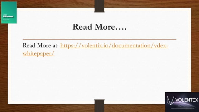 Volentix VDex White Paper | PPTX | Computing | Technology & Computing