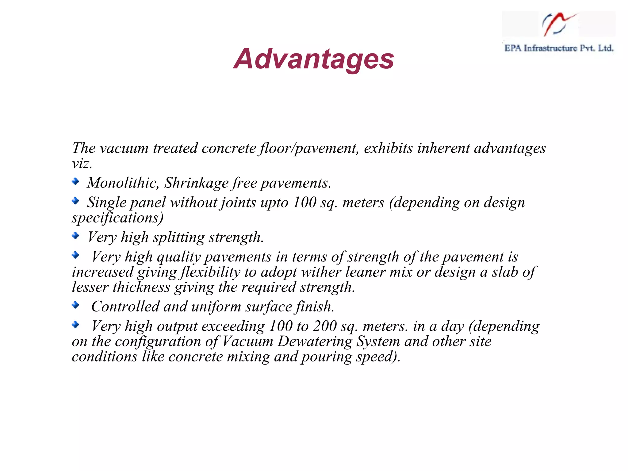 VDF- Vaccum Dewatered Flooring | PPT