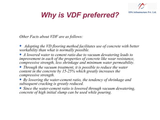 VDF- Vaccum Dewatered Flooring | PPT