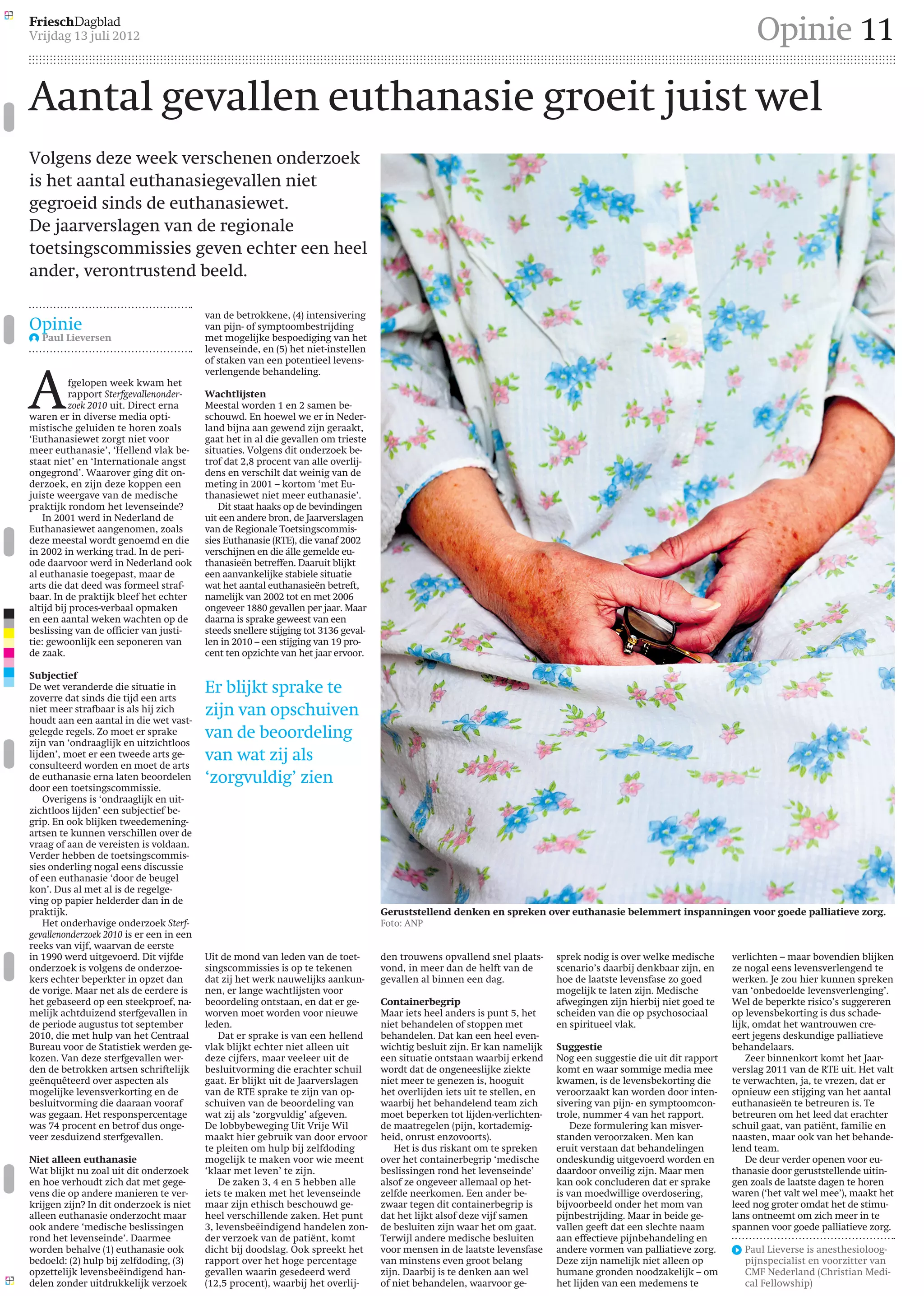 Euthanasie: aantal gevallen groeit juist wel | PDF