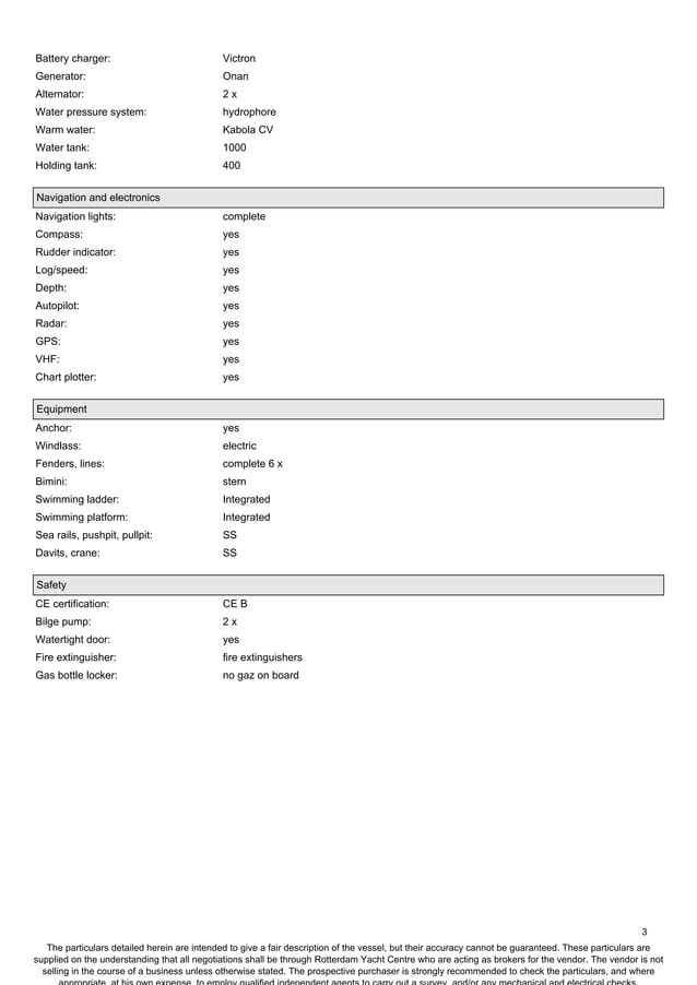RYC offers this VAN DER HEIJDEN DYNAMIC 1700 Motoryacht FOR SALE (REDUCED PRICE) | PDF