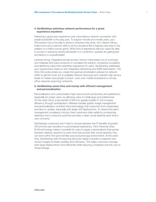 VDI Comparison: Five Reasons XenDesktop beats Horizon View | PDF ...