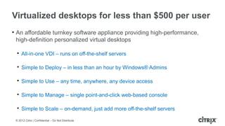 Vdi in-a-box 5.2 - whats new | PPT | Desktops | Computing