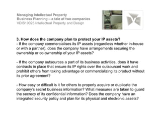 VDIS100025 Lect 5 IP and Business Plans v2 | PDF