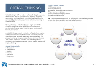 VDIS10015 Visual Communication Skills - Lecture 1 | PDF
