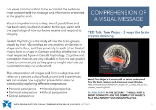 VDIS10015 Visual Communication Skills - Lecture 1 | PPT