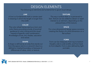 VDIS10015 Visual Communication Skills - Lecture 1 | PPT
