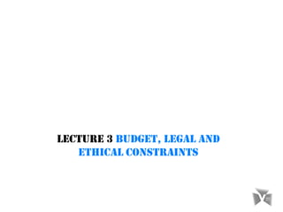 Budget, Legal and Ethical constraints. | PDF | Advertising Industry ...