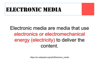 Electronic and Web Media | PDF