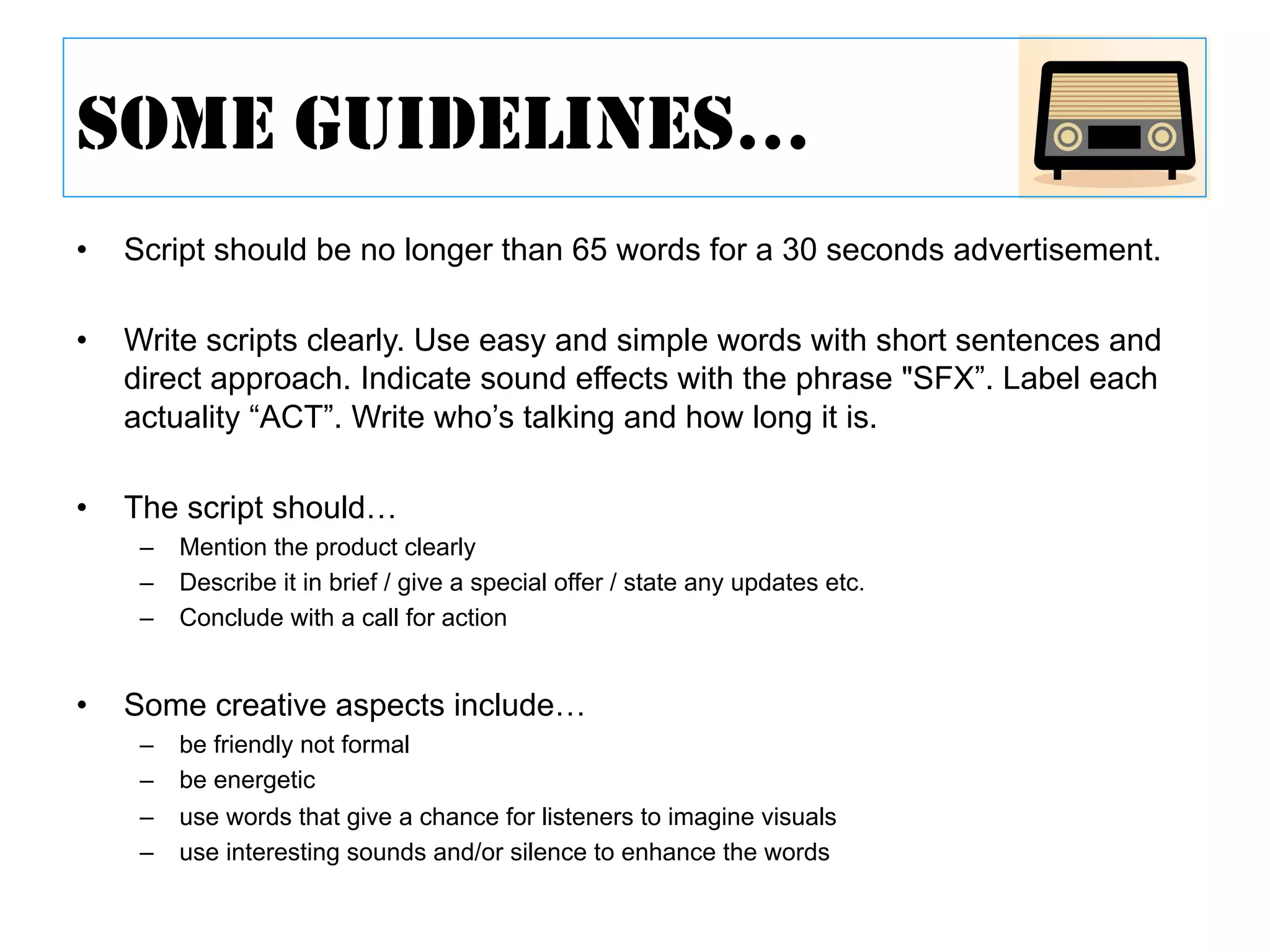 Radio Script and Storyboards | PDF