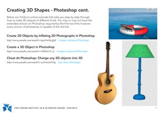 VDIS10019 2D & 3D Graphic Design - Basic Software Skills for 3D ...