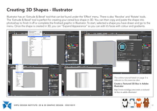 VDIS10019 2D & 3D Graphic Design - Basic Software Skills for 3D ...