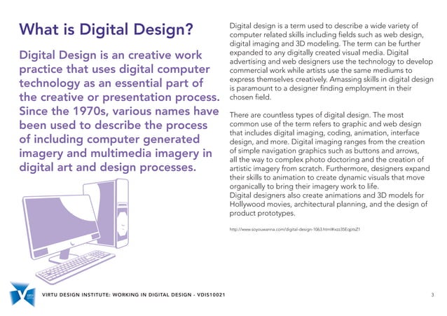 VDIS10021 Working in Digital Design - Lecture 1 - An Introduction | PPT