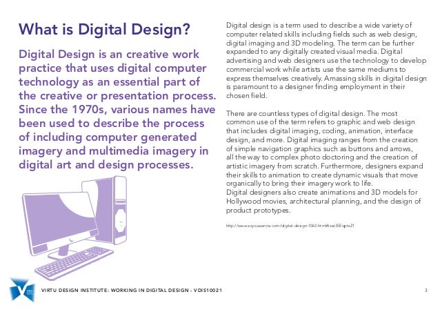 Vdis10021 Working In Digital Design Lecture 1 An Introduction