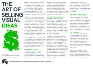 VDIS10022 Advanced Graphic Design Studio - Lecture 3 - Selling Ideas | PPT