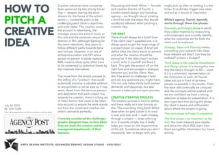 VDIS10022 Advanced Graphic Design Studio - Lecture 3 - Selling Ideas | PPT