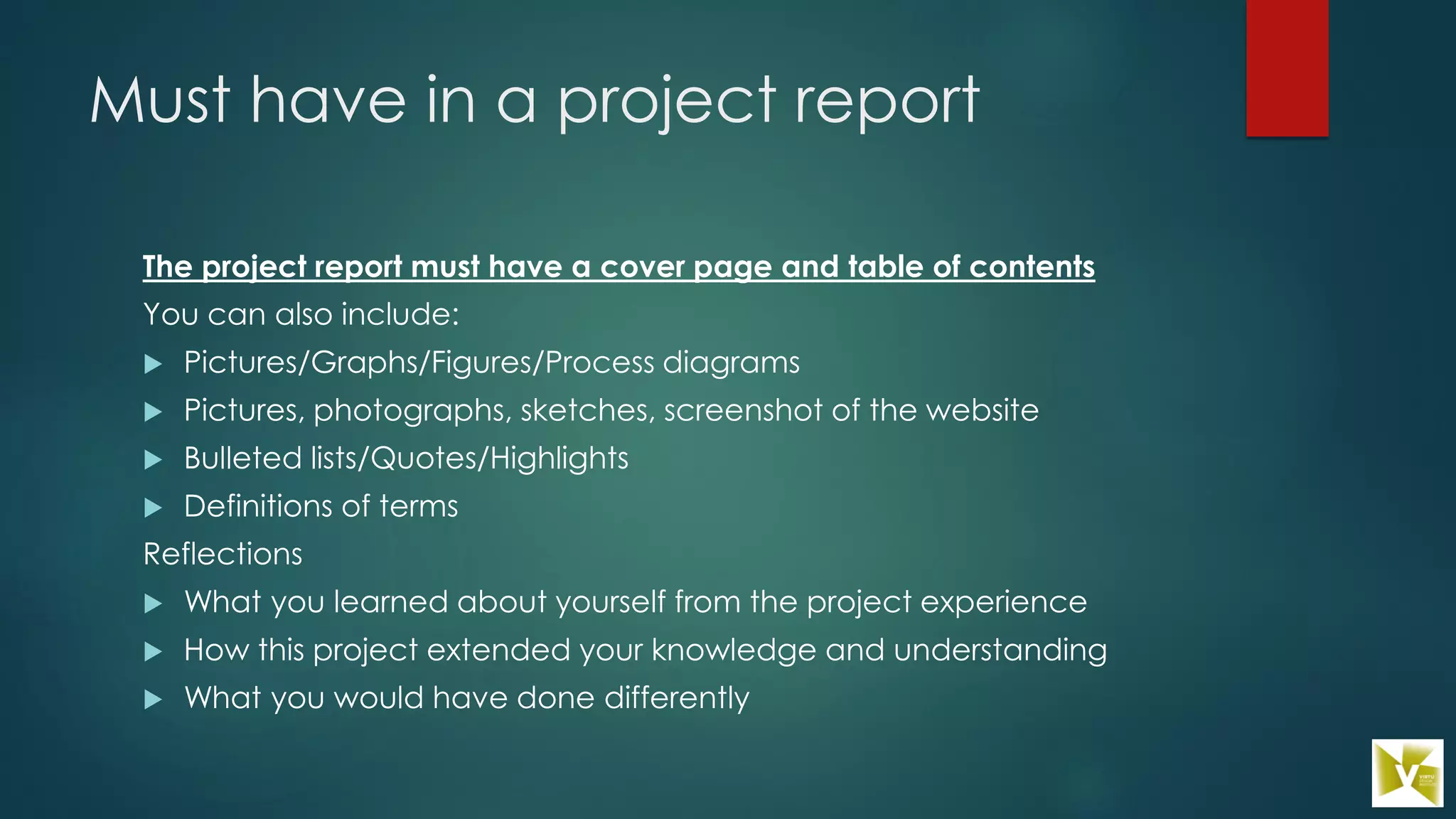 Lecture 5 - Writing a project report | PDF