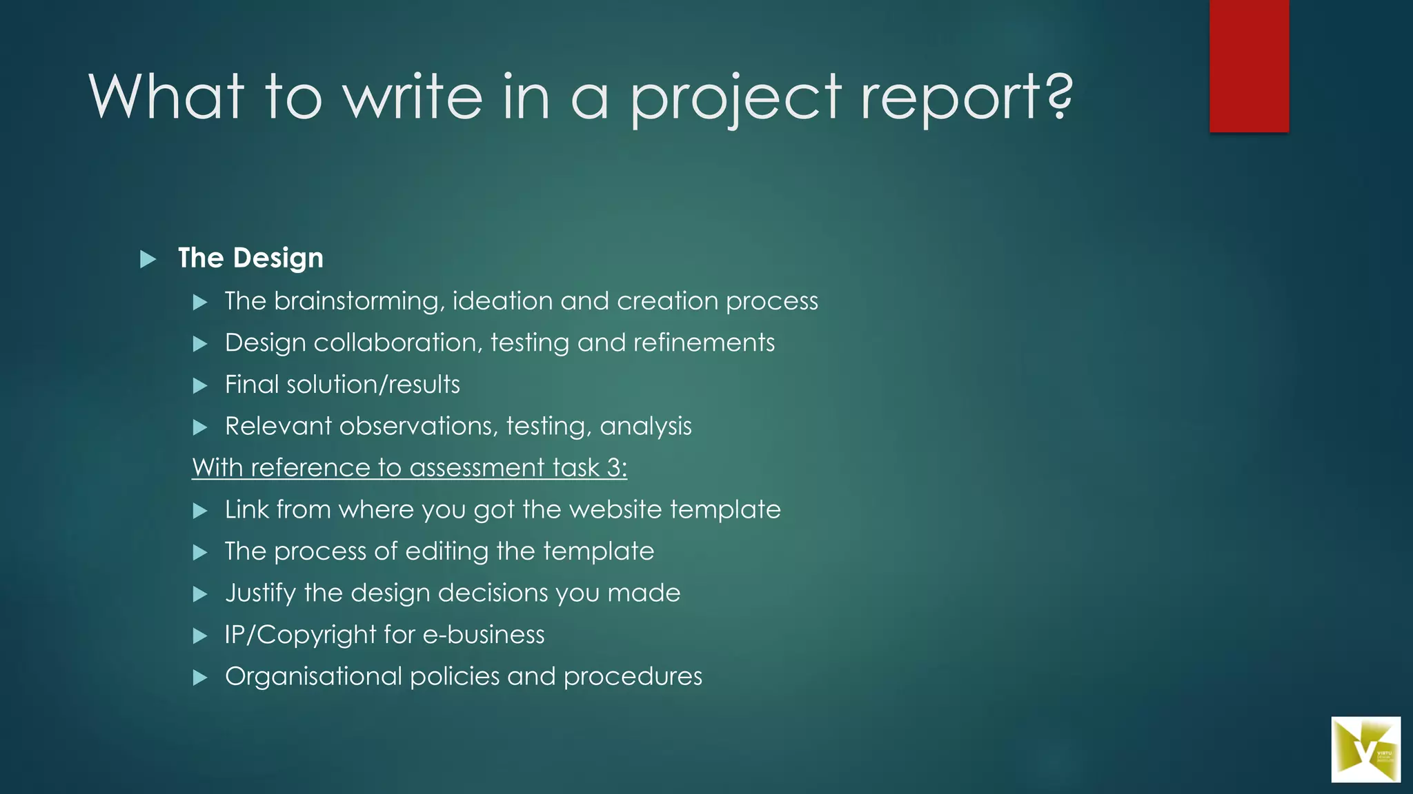 Lecture 5 - Writing a project report | PDF
