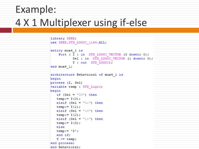 Vhdl Behavioral Description Pptx Programming Languages Computing