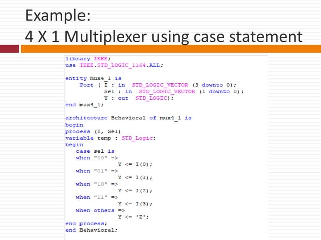 Vhdl Behavioral Description Pptx Programming Languages Computing