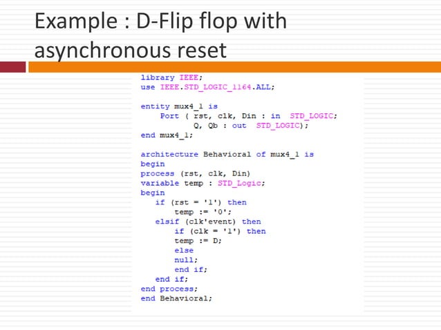 VHDL Behavioral Description | PPTX | Programming Languages | Computing