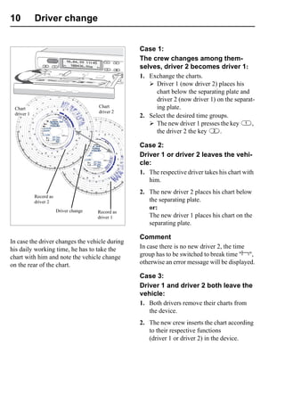 Vdo 1324 operating instructions for tachograph | PDF