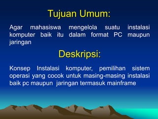 Pengelolaan Instalasi Komputer | PPT