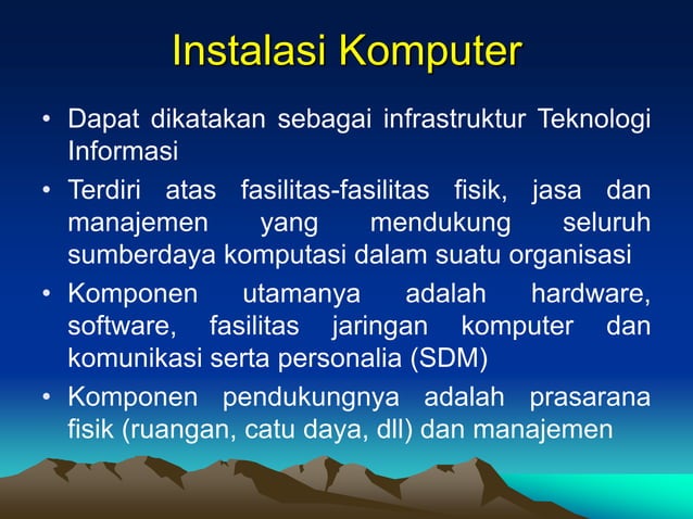 Pengelolaan Instalasi Komputer | PPT