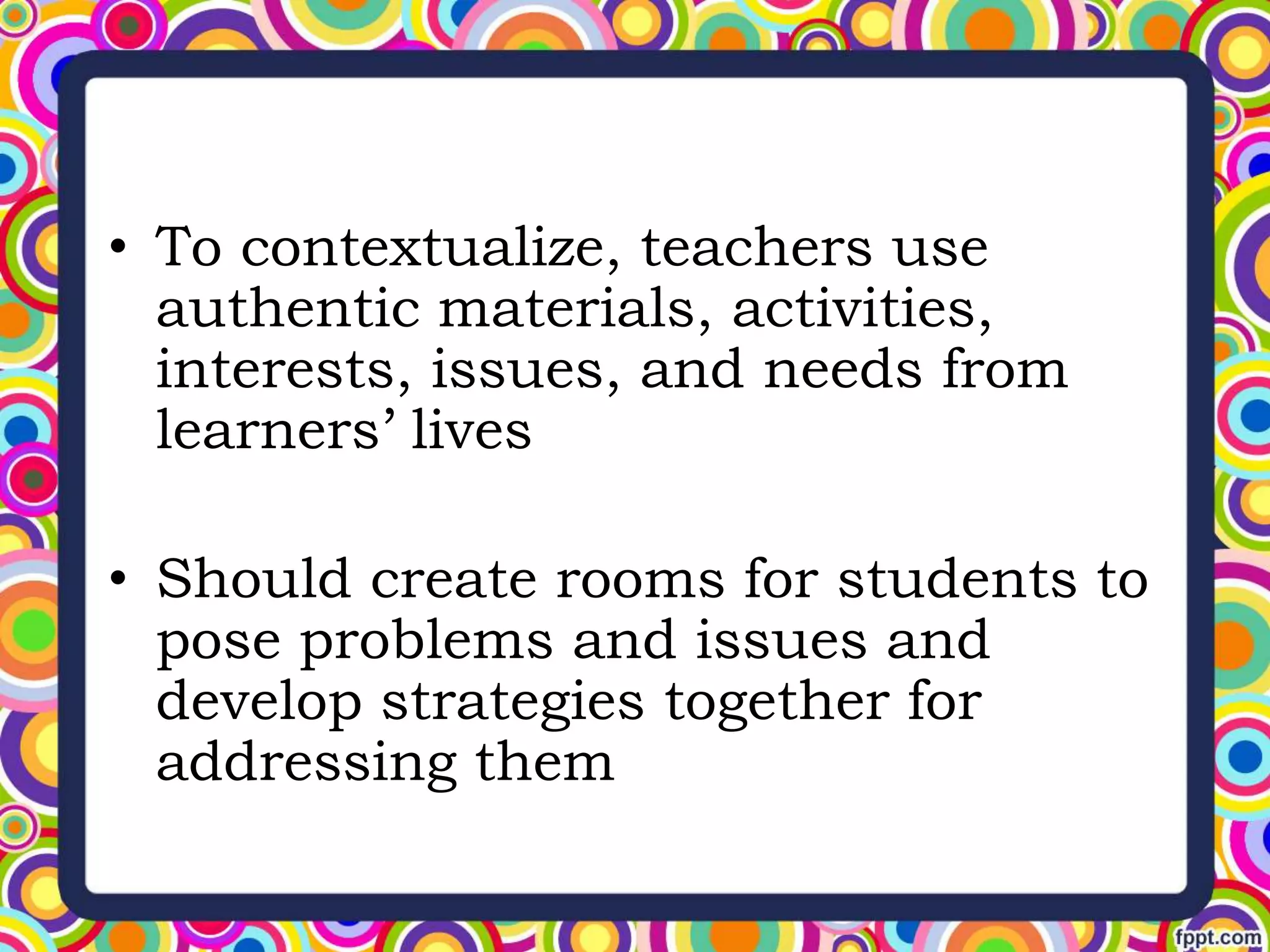 Contextualization And Localization Ppt Education