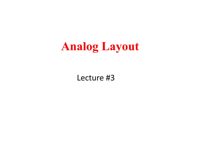 CMOS Layout | PPTX | Computer Networking | Computing