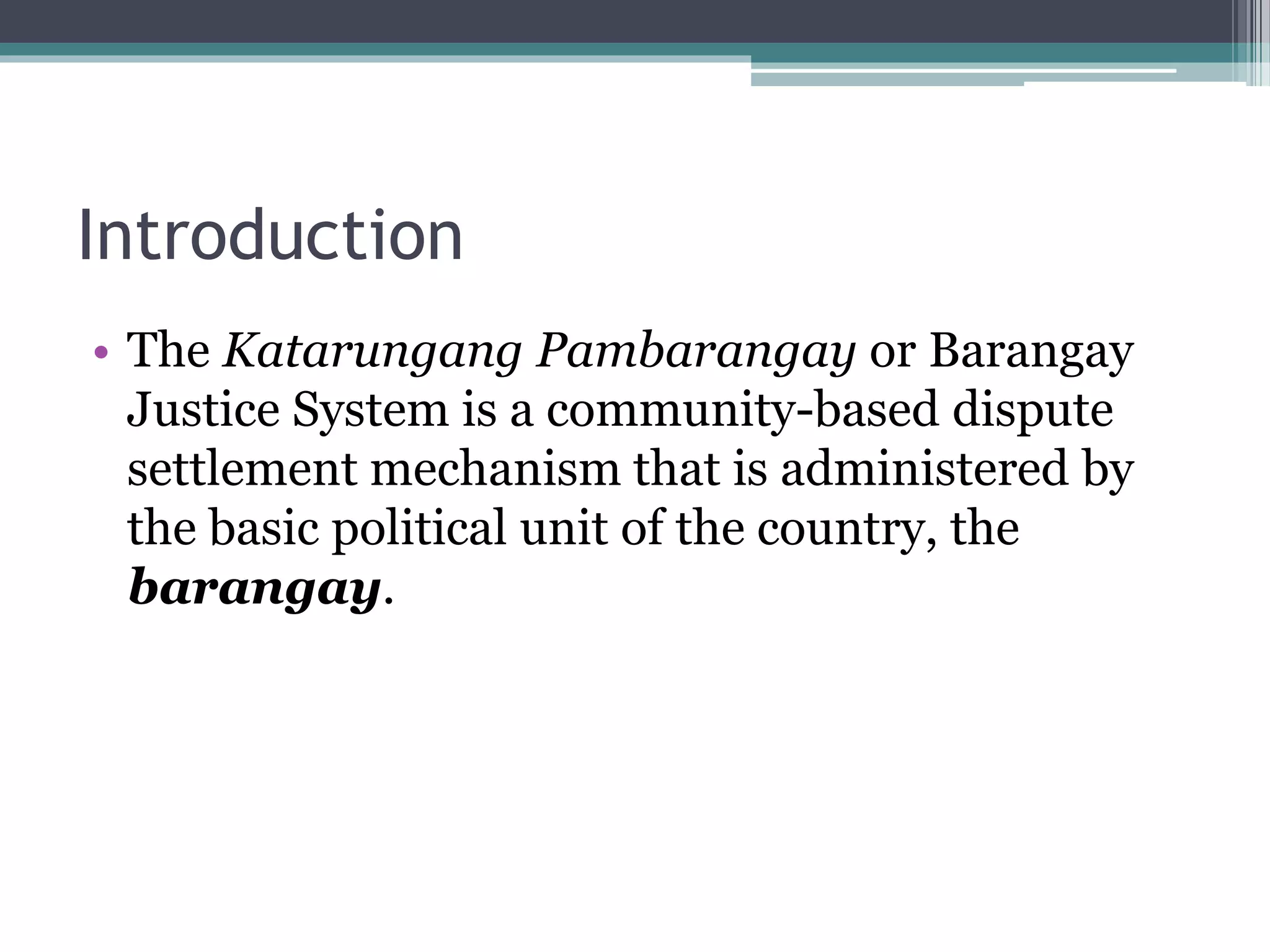 Katarungang Pambarangay IRR | PPTX