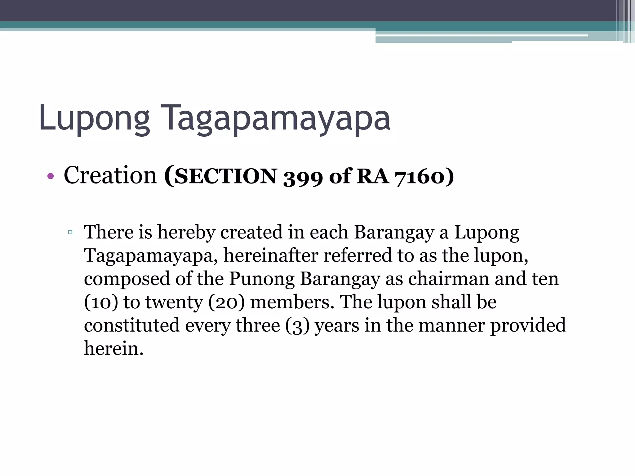 Katarungang Pambarangay IRR | PPTX