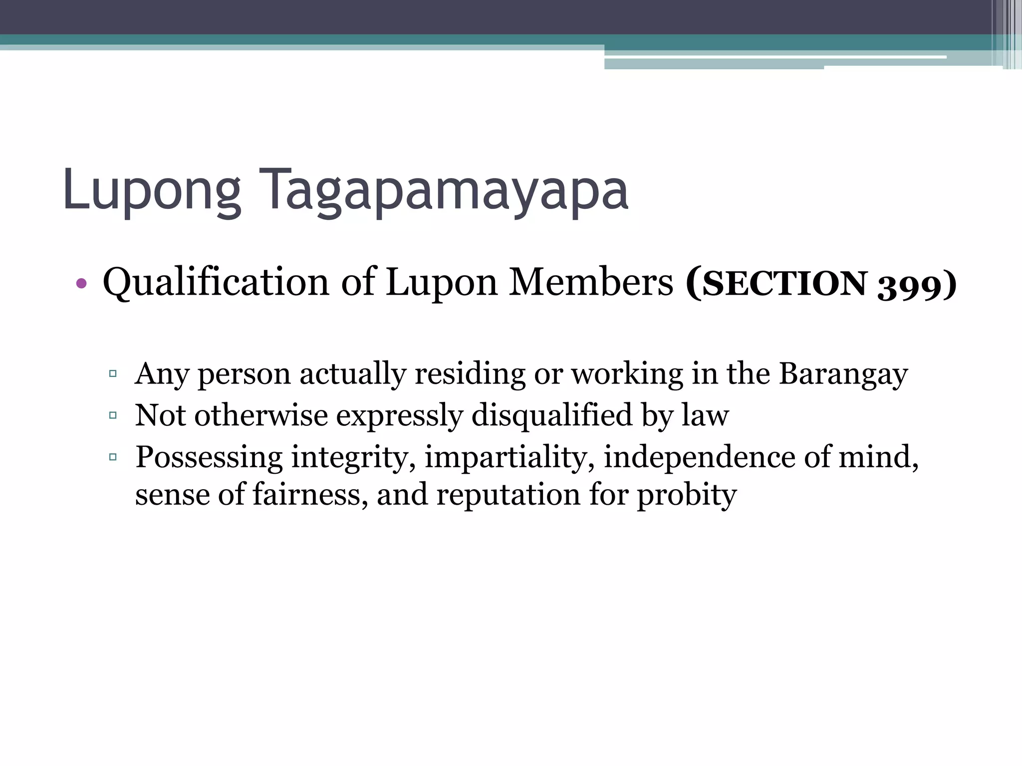 Katarungang Pambarangay IRR | PPTX