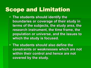 Thesis Writing Chapter 1 | PPT