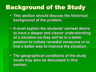 Thesis Writing Chapter 1 | PPT | Education