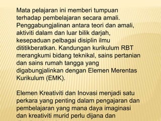 REKA BENTUK DAN TEKNOLOGI (RBT) TAHUN 4. | PPTX