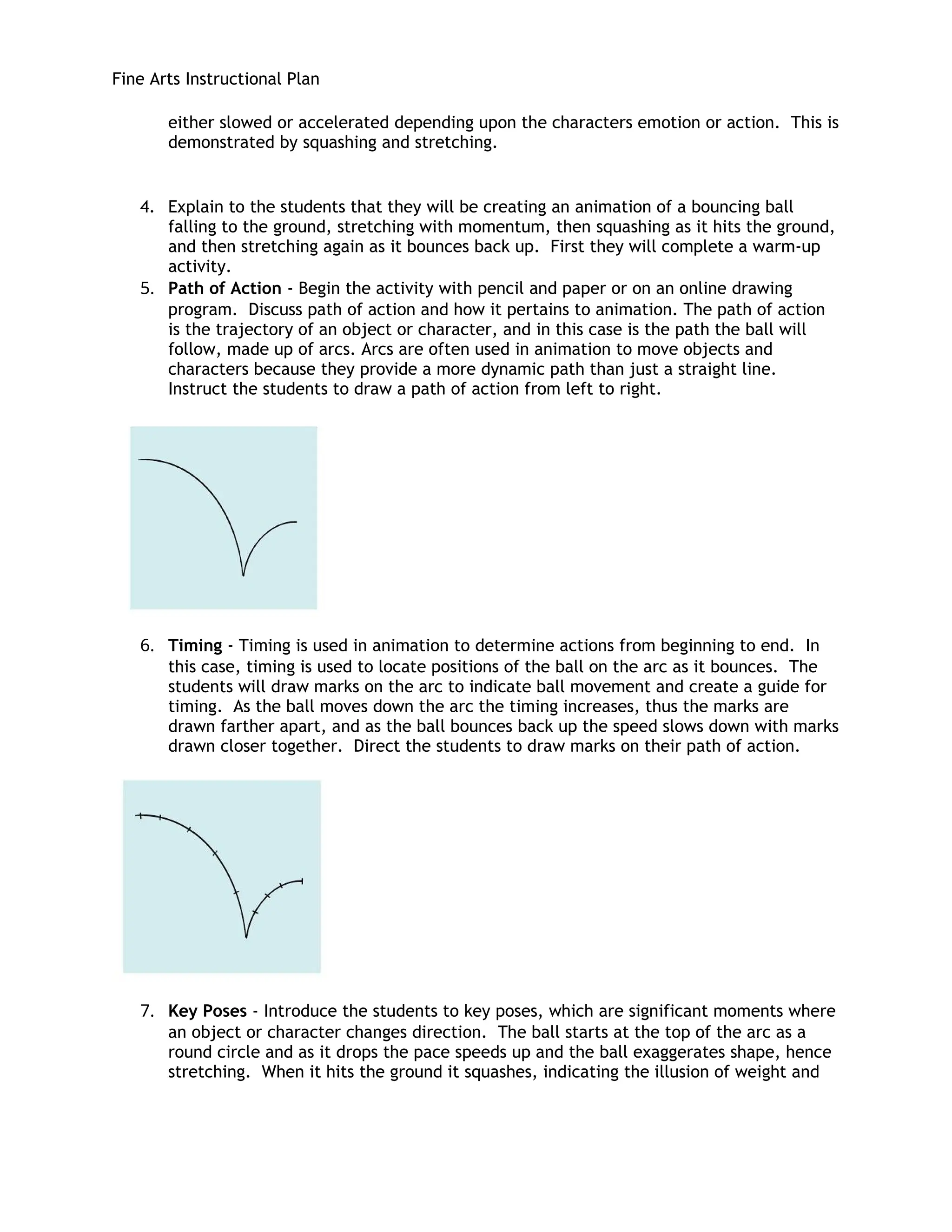 Basic Animation- Bouncing Ball Animation | DOCX
