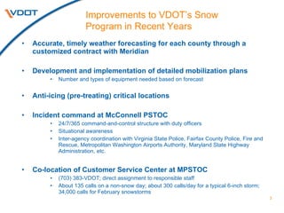 Snow Summit: Virginia Department of Transportation | PPT