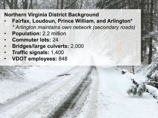 2019 VDOT Northern Virginia Snow Briefing | PPTX | Weather | Science