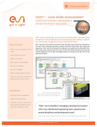 Vdot Lean Work Management | PDF