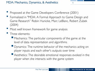 VDP2016 - Lecture 05 Game analysis frameworks | PPT