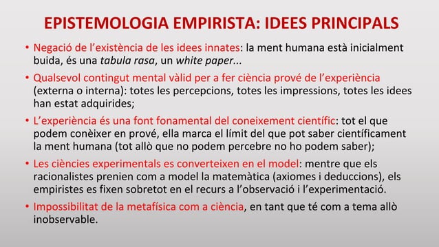 Empirisme britànic. John Locke, Berkeley y David Hume | PPTX