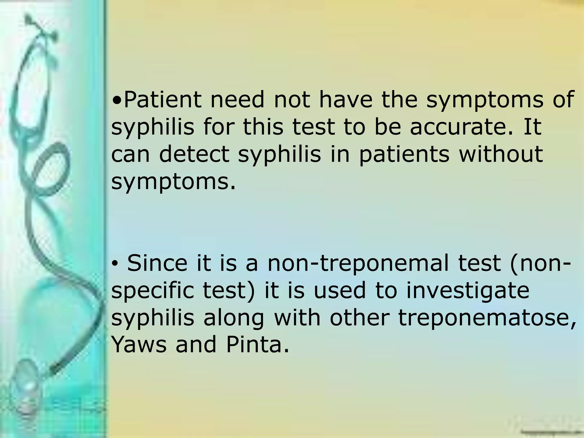 VDRL Test for Syphilis | PPTX