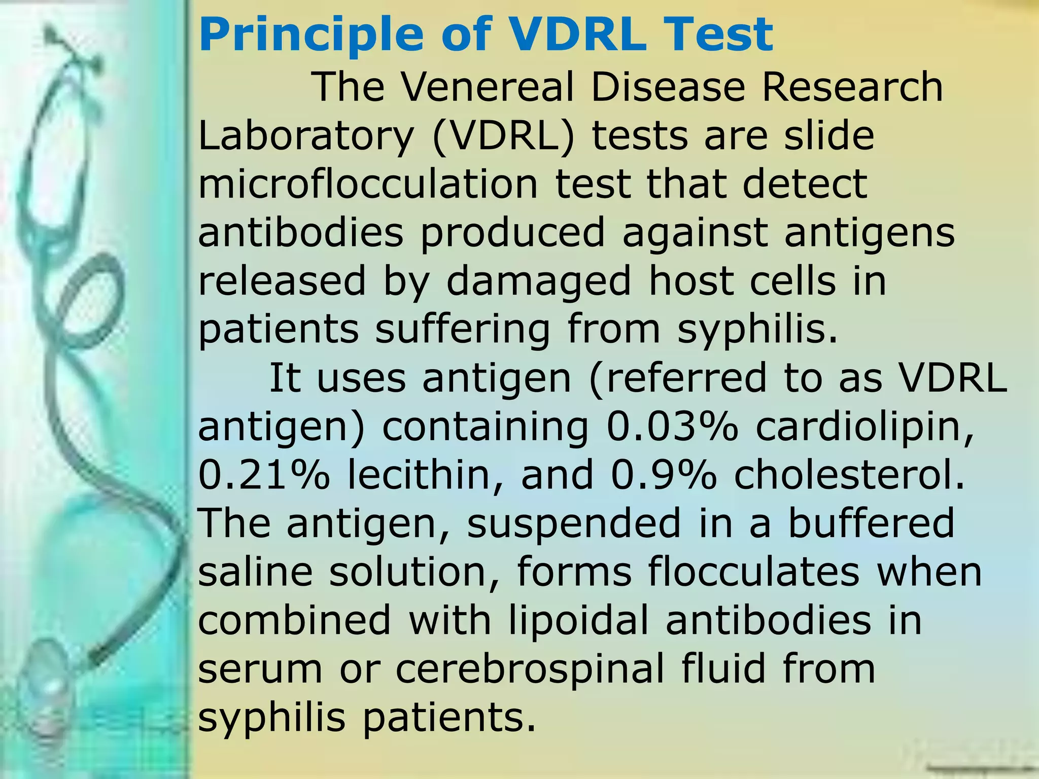 VDRL Test for Syphilis | PPTX