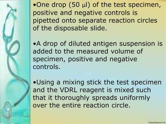 VDRL Test for Syphilis | PPTX | Infectious Diseases | Diseases and ...