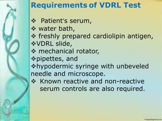 VDRL Test for Syphilis | PPT