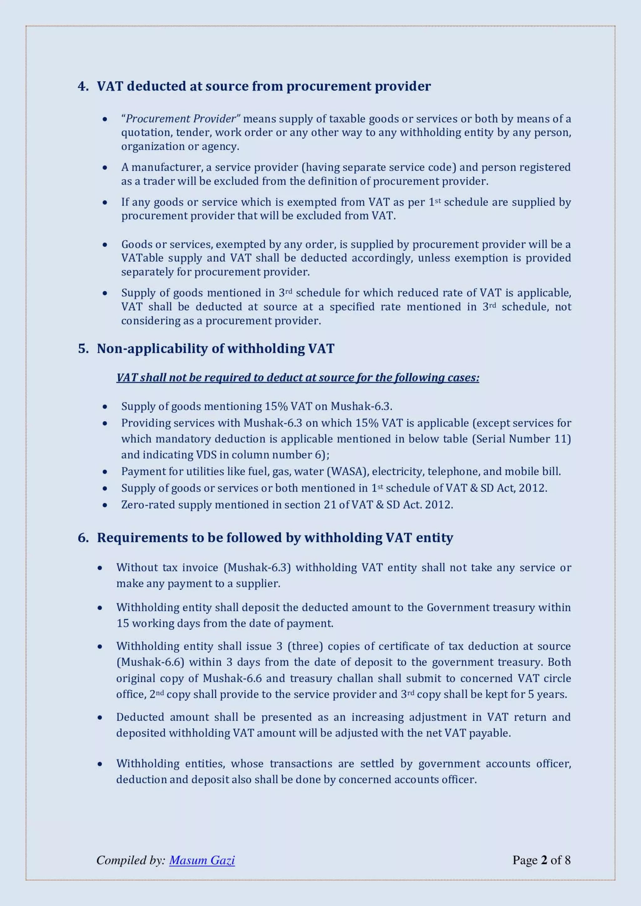 VDS Guideline and VAT Rate for the FY 2020-2021 in comparison with FY ...
