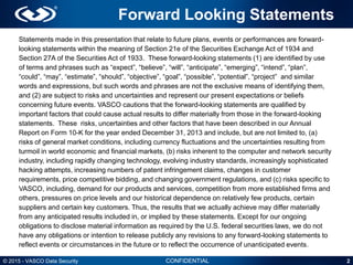 VASCO Investor Presentation - July 29, 2015 | PPT