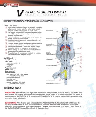 Catálogo Williams _ Vdual seal plunger | PDF