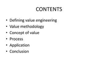 VALUE ENGINEERING CONCEPT-A BRIEF IN CONSTRUCTION INDUSTRY | PPTX